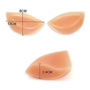 Silicone Bra Inserts Bra Pad Breast Enhancers Waterproof Gel Inserts Reusable Bra Lift for Women Girls Bikini Push Up Breast Pads(skin)