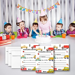 LoaHak Transportation Birthday Invitations, Transportation Birthday Invitation, Transportation Theme Birthday Party Invitation Cards. (047)