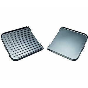 Hamilton Beach 3-in-1 Electric Indoor Grill + Griddle, 8-Serving, Reversible Nonstick Plates, 2 Cooking Zones with Adjustable Temperature (38546), Black