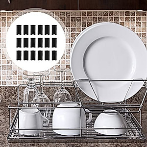 DOITOOL Rubber Feet for Sink Grid Sink Protectors: 100Pcs Kitchen Sink Wire Rack Feet Rubber Wire Bumper Replacement Parts for Kitchen Rack Black 4.8MM