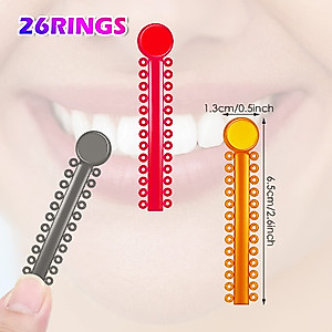 Nuanchu 2080 O-rings Multicolor Orthodontic Ligature Ties Elastic Teeth Orthodontic Ligature Rubber Bands for Braces