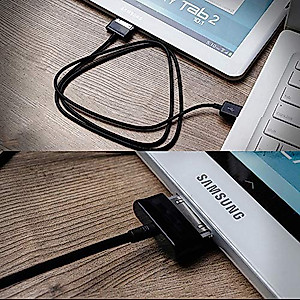 6.6ft 30 Pin Charging Power Supply Galaxy Tablet USB Charge Cable Cord - for Samsung Galaxy-Tab-2 10.1 8.9 7.7 7.0 Plus Note-Tab 10.1 USB Charger Cable GT-P5113 GT-P3113 GT-N8013 GT-P7510 SGH-I497