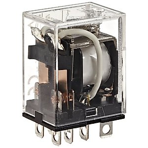 Omron LY2-DC24 General Purpose Relay, Standard Type, Plug-In/Solder Terminal, Standard Bracket Mounting, Single Contact, Double Pole Double Throw Contacts, 36.9 mA Rated Load Current, 24 VDC Rated Load Voltage