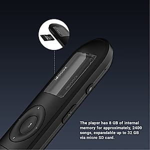 Mp3 Player, USB Mp3 Player with FM Radio,Voice Recorder,idoooz U2 8GB Music Player Expandable UP to 32 GB Support One-Button for Recording (Black)