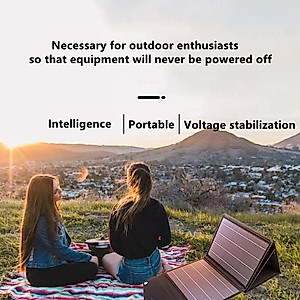 DHAEY 60W/80W/100W Portable Solar Panel(Dual 5v USB with 18v DC Output) Monocrystalline Solar Charger Foldable Solar Panel Bag for Laptop, Portable Generator, 12v Car, Boat, RV Battery etc. (Size : 6