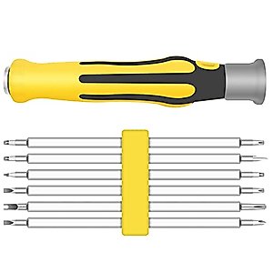 Premium 6-In-1 Screwdrivers Set, Multipurpose Turn Screw, Household Small Driver, Detachable Handle, Alloy Steel Material, SH-083, 12 Sizes by NOSHY