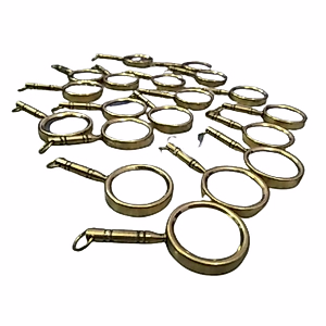 Lot Of 100 Pcs Nautical Golden Finish Marine Collectible Magnifying Key Ring Key-Chain Key Brass Chain Nautical Keyring Pendant Keychain Christmas Gift By MAA VAISHNO NAUTICAL