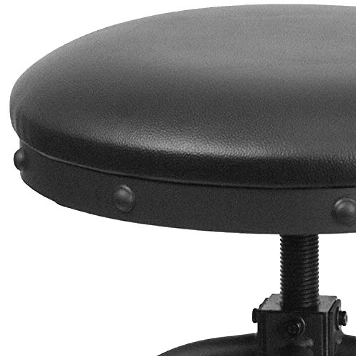Flash Furniture Carrington 24'' Counter Height Stool with Swivel Lift Black LeatherSoft Seat