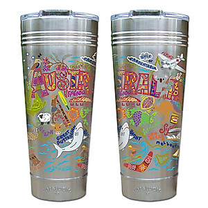 Catstudio Australia Thermal Tumbler | Triple Wall Insulation With Non Slip Bottom | Great Travel Cup for Water, Coffee, Tea, or Smoothies