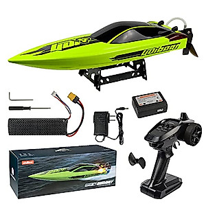 Cheerwing 22" Large RC Racing Boats, Brushless Remote Control Boat 40 Km/h with LED Lights High Speed for Adults and Kids