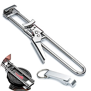Adjustable Jar opener & Bottle Opener, Multifunctional Stainless Steel Manual Jar Bottle Can Opener, Easy-open Lid Seal Remover Kitchen Accessories