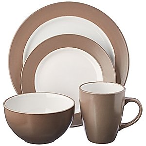 Pfaltzgraff Harmony Taupe 16-Piece Stoneware Dinnerware Set, Service for 4