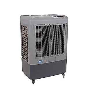Portable Swamp Coolers - 3100 CFM MC37M Evaporative Air Cooler with 3-Speed Fan - Water Cooler Fan 950 sq. ft. Coverage High Velocity Outdoor Cooling Fan Swamp Cooler by Hessaire - Gray