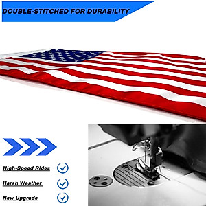 6x9 Motorcycle Flag,Motorcycle American Flag,Motorcycle USA Flags 6x9,Double Sided Double Stitched Motorcycle Flag Replacement