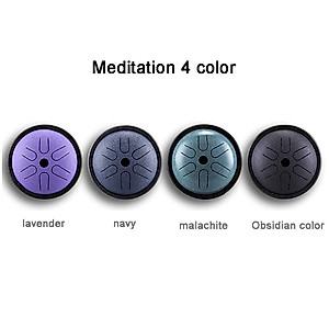 5.5 Inch Steel Tongue Drum Mini Tank Drum 6 Notes C Key Hand Tankdrum Handpan Pan Drum Tank with Drum Mallets Carrying Bag (Obisidian)