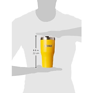 Dewalt 30 Oz. Yellow Powder Coated Tumbler