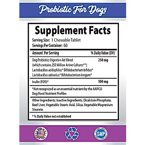 PET SUPPLEMENTS Bad Breath Dogs Home Remedies - PROBIOTICS for Dogs - Healthy Gut - Stop Gas Diarrhea and Bad Breath - Digestive Boost - Dog probiotics Bad Breath - 3 Bottles (180 Treats)