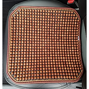 INCH EMPIRE Summer Cool Natural Maple Beads 678pcs Car Seat Cover Office Home Chair Square Pad Breathable Cushion(Light Brown)
