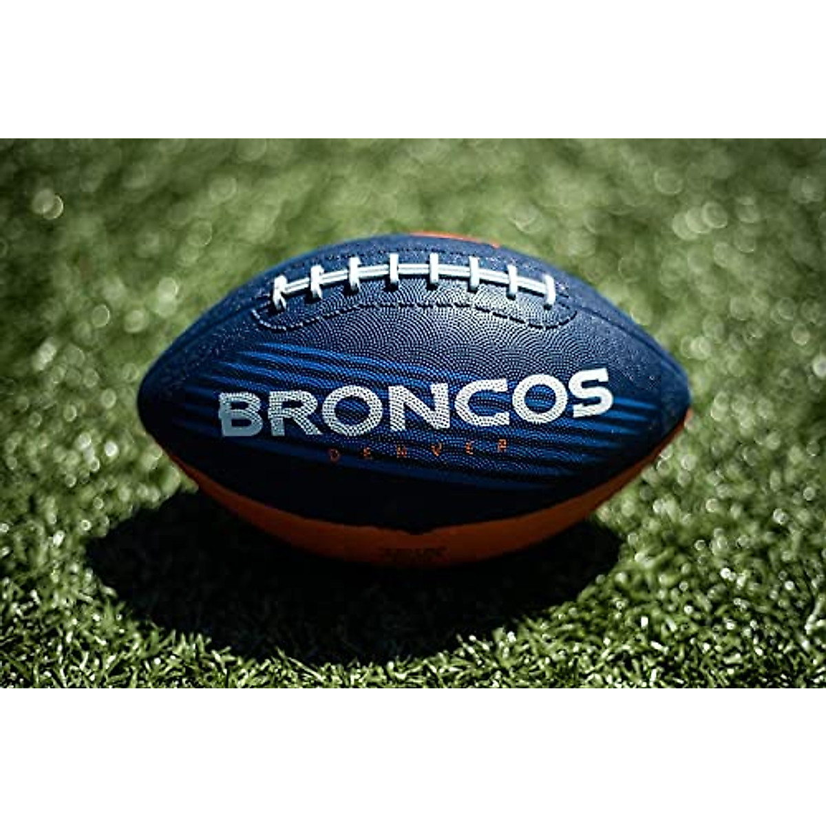 Rawlings NFL Downfield Youth Size Football with 5X HD Grip, New Orleans Saints