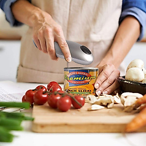AUBNICO Electric Can Opener, Automatic Can Opener Hands Free with Smooth Edge Upgraded Battery Can Opener Just A Simple Push of Button -No Sharp Edge, Silver-21