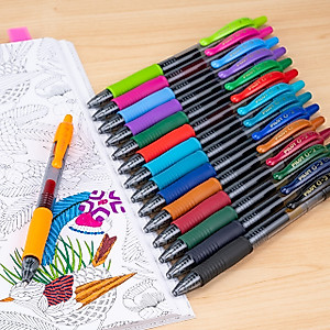 PILOT G2 Premium Refillable & Retractable Rolling Ball Gel Pens, Fine Point, Blue Ink, 12 Count (31021)