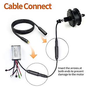 HUDAMZKY Ebike Hub Motor Extension Cable,9 Pin Waterproof Extension Cable for Electric Bike and Escooter Female to Male 60cm 130cm 160cm Wire of Conversion Kit (9pin 600mm)