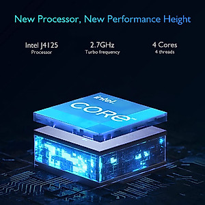 VGKE B15 Windows 10 Laptop, 15.6 inches Full HD 1920*1080 IPS 100% sRGB Display, Intel J4125 Quad-Core, 12GB LPDDR4, 256GB SSD, Expandable 1TB, 4K, WiFi, BT4.0 (Silver)