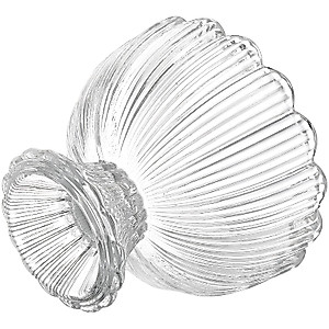 ZEAYEA Set of 6 Glass Dessert Bowls, 5.6 oz Clear Glass Ice Cream Sundae Cups, Small Footed Trifle Cups for Salad, Fruit, Parfait, Cocktail, Snack, Nuts