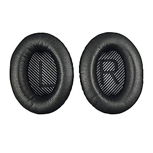 Replacement Ear-Pads Cushions for Bose QuietComfort 15 25 35 2 QC-15 QC-25 QC-35 QC-2 Headphones,Compatible with Ae2 Ae2i Ae2w, SoundLink SoundTrue Around-Ear Series Headphones (Black)
