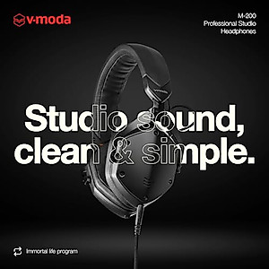 V-Moda M-200 Hi-Res Audio Studio Headphones - Matte Black