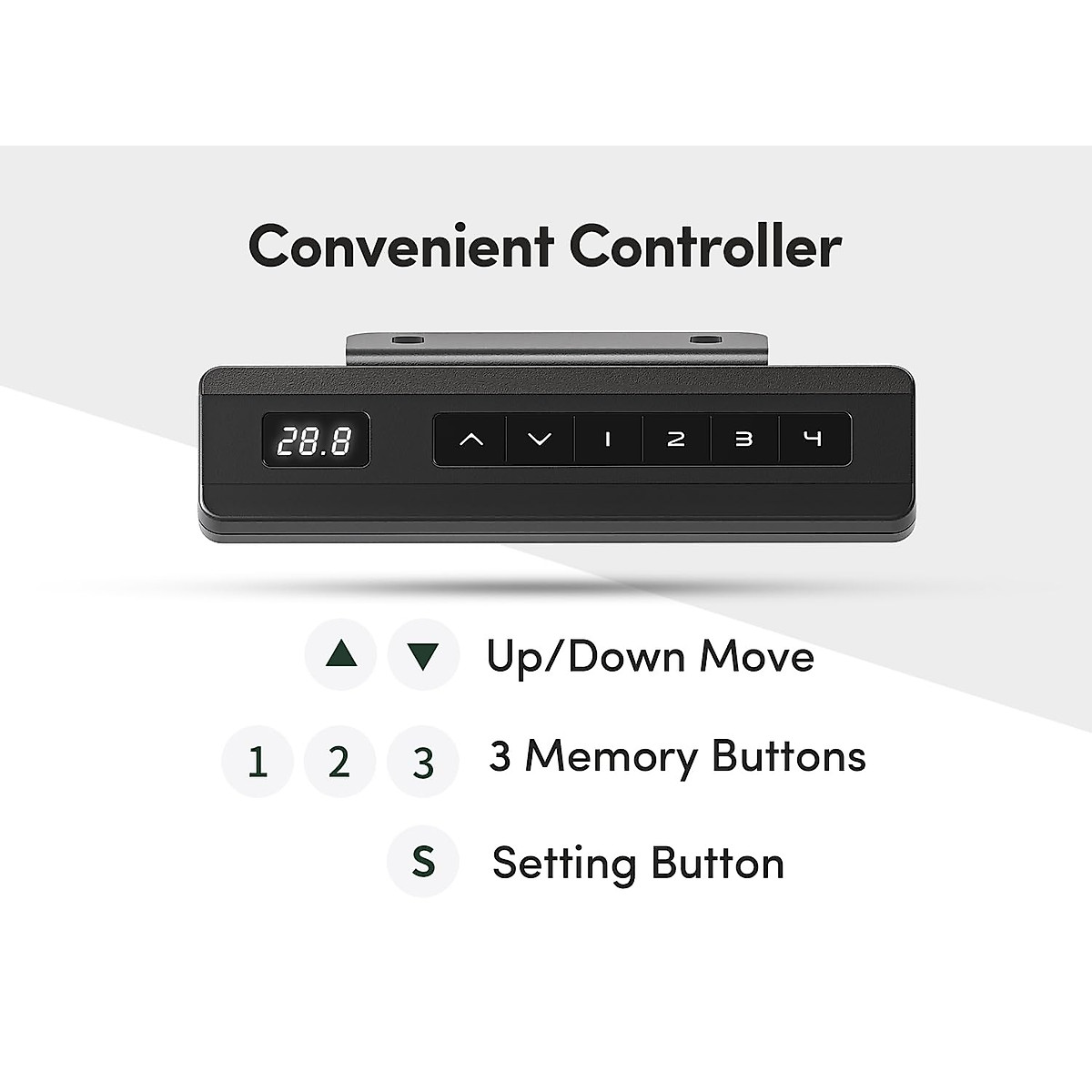 FEZIBO Adjustable Height Electric Standing Desk with Double Drawer, 48 x 24 Inches Stand Up Home Office Desk with Splice Tabletop, Black Frame/Black Top