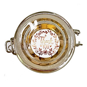 Kinteshun Thank You Sticker,Thank You Olive Branch Gold Stamping Self-Adhesive Label Decal Envelope Seal Baking Paster Sticker for Gift Packing Decoration(500pcs,1.5")