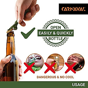 CARNAVAL Green Army Man Bottle Opener - Unique Funny Bottle Opener Bartender Compatible As Coke Bottle Opener - Metal Bottle Opener Man - Mini Soldier Bottle Opener - Creative Cool Bottle Opener