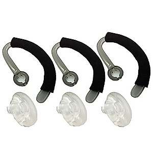 Premium Replacement Earbuds Ear Tips + Ear Hook Loops + Foam Spare + Earpads Fit Kit for Plantronics CS540 Savi W440 W740 W745 WH500 EarLoops EarHook Ear Bud Sleeve Part (Mixed S/M/L)