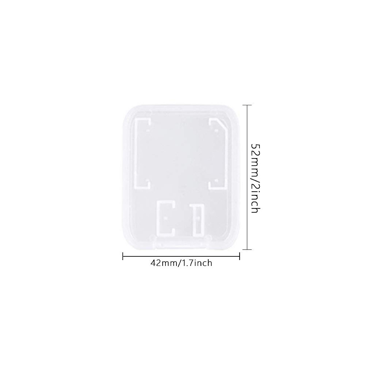 Clear Plastic Memory Card Case Compatible with SD SDHC SDXC Micro SD T-Flash Card (10 PCS)
