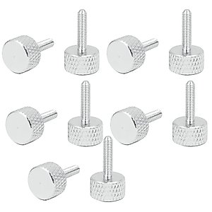 Tool parts Computer PC Graphics Card Knurled Head Thumb Screws Silver Tone M3x12mm 10pcs