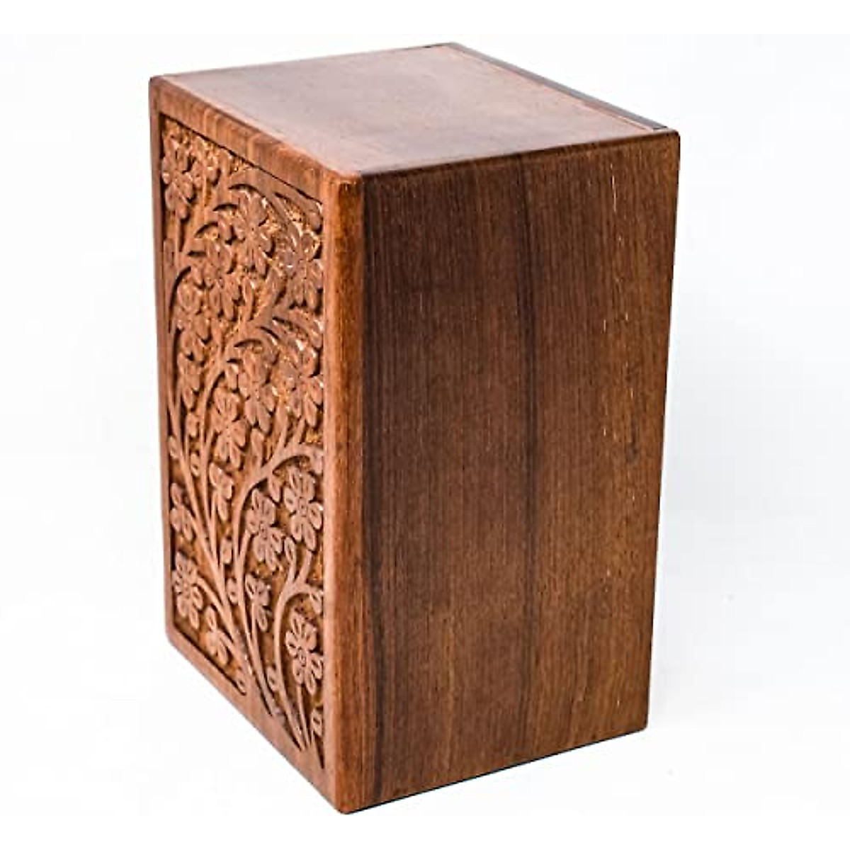 SMIURNS Wooden Urn - Rosewood Design Urns in Different Sizes- Small urns with Ashes Keepsake -Beautiful urns for Human Ashes Adult Male and Female- Casket and Decorative Urns Wooden Box (Large)