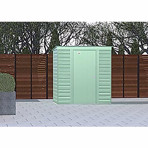 Arrow Select 6' x 4' Outdoor Lockable Steel Storage Shed Building, Sage Green