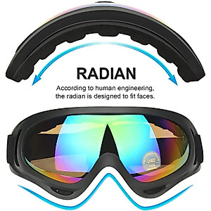 Ski Goggles Snowboard Goggles Outdoor Goggles Ride Motorcycle Sport Goggles UV400 Windproof Sand Tactics Equipment Skiing Glasses