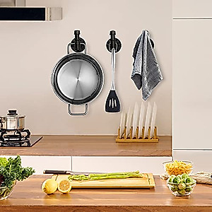 3 Pack Industrial Pipe Bathroom Hardware Accessories Set, Include 2 Robe Coat Towel Hook and 1 Toilet Paper Holder for Hanging. 1/2" inch Threaded Wall Mounted Rustic Decor Accessories Kit (Black)