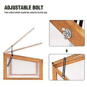MCombo Wooden Garden Portable Greenhouse Cold Frame Raised Plants Bed Protection 6057-0690 (Orange)