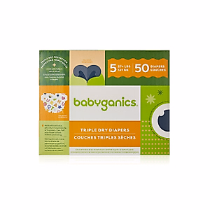 Babyganics Diapers, Size 5, 50 ct, Ultra Absorbent Diapers