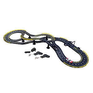 gb Golden Bright: Furious Challenger Electric Power Road Racing Set, 2 Speed Hand Controlls, Approved Transformer Included, For Ages 8 and up,Black