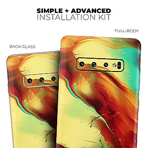 DesignSkinz Blurred Abstract Flow V36 Protective Vinyl Decal Wrap Skin Cover Compatible with The Samsung Galaxy S20 (Screen Trim & Back Glass Skin)