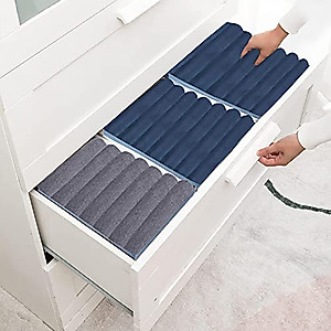 4PCS Pants Organizer, Wardrobe Clothes Organizer for Folded Clothes, Upgraded Drawer Organizers for Clothing, Clothes Organizer, T-Shirt, Leggings, Pants Organizer for Closet Ticacos