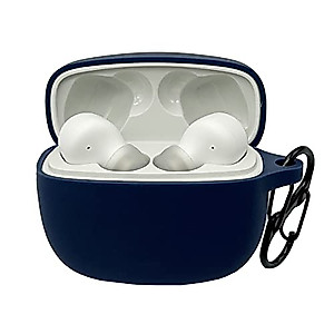 Cartoon Kawaii Case for JBL Tune 215TWS Earbuds, Seadream Portable Cute 3D Animal Cartoon Silicone Scratch Shock Protective Cover with Carabiner (Sleeping Frog)