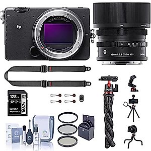Sigma fp Mirrorless Digital Camera with 45mm f/2.8 DG DN Contemporary Lens, Bundle with Lexar 128GB SD Memory Card & Ulanzi MT-11 Octopus Tripod