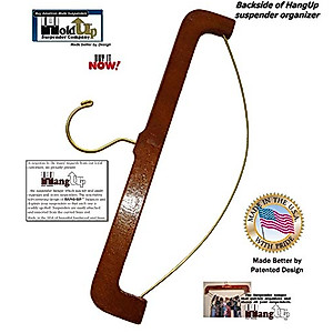 Hold-Ups Patented Hang-up Hardwood Suspender Hanger and Closet Organizer for Suspenders