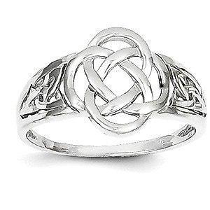 IceCarats 14K White Gold Ladies Celtic Love Knot Ring size 7