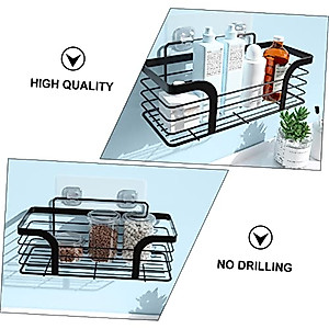 WOONEKY Bathroom Shelf Wall Mount Bathroom Shelf Toilet Glass Shelves Kitchen Shelf Rack Locker Shelf Wall Rack Shelf Glass Display Shelf Shower Shelf Adhesive Bathroom Organizer Glass
